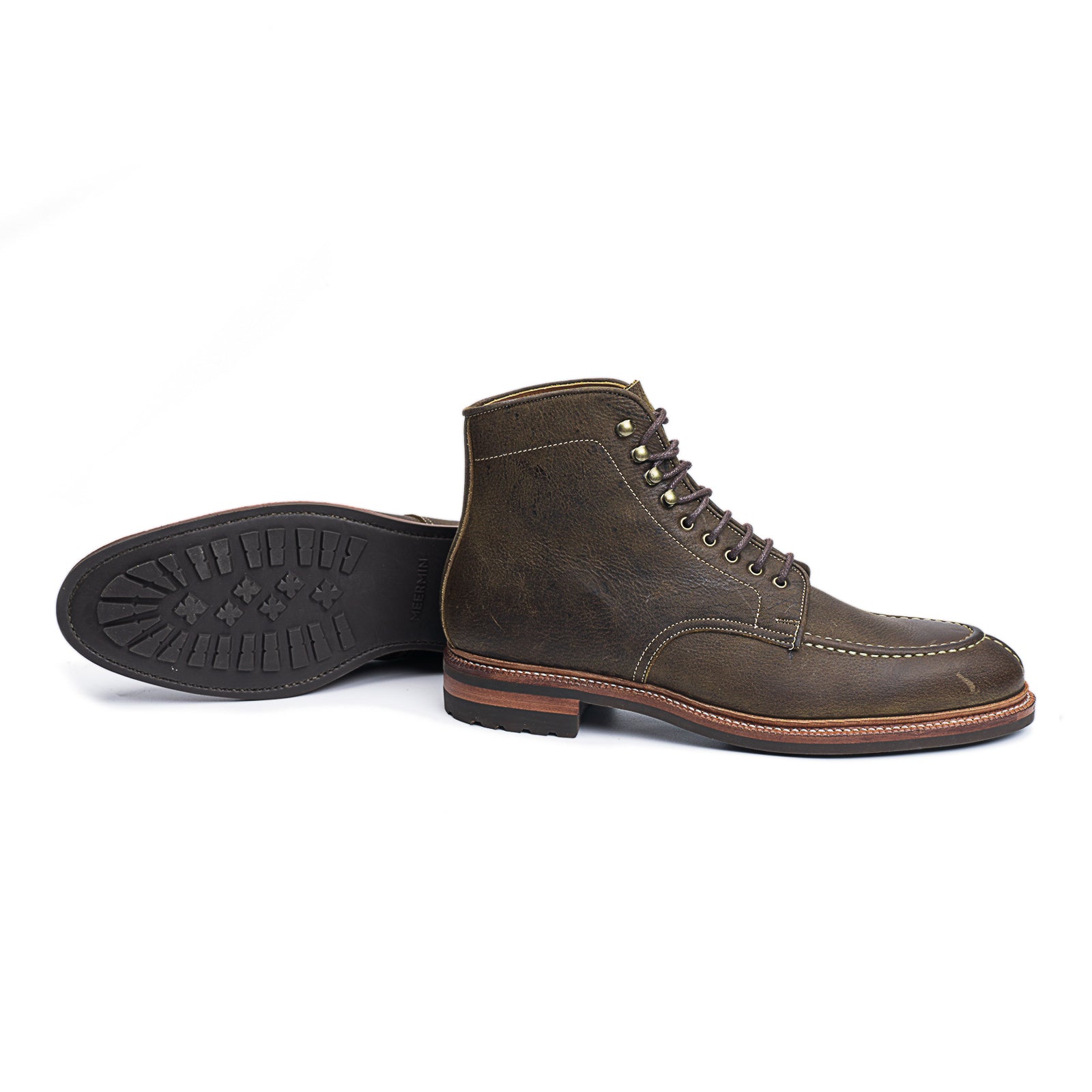 101605 - GREEN WAXY KUDU - E – Meermin Shoes