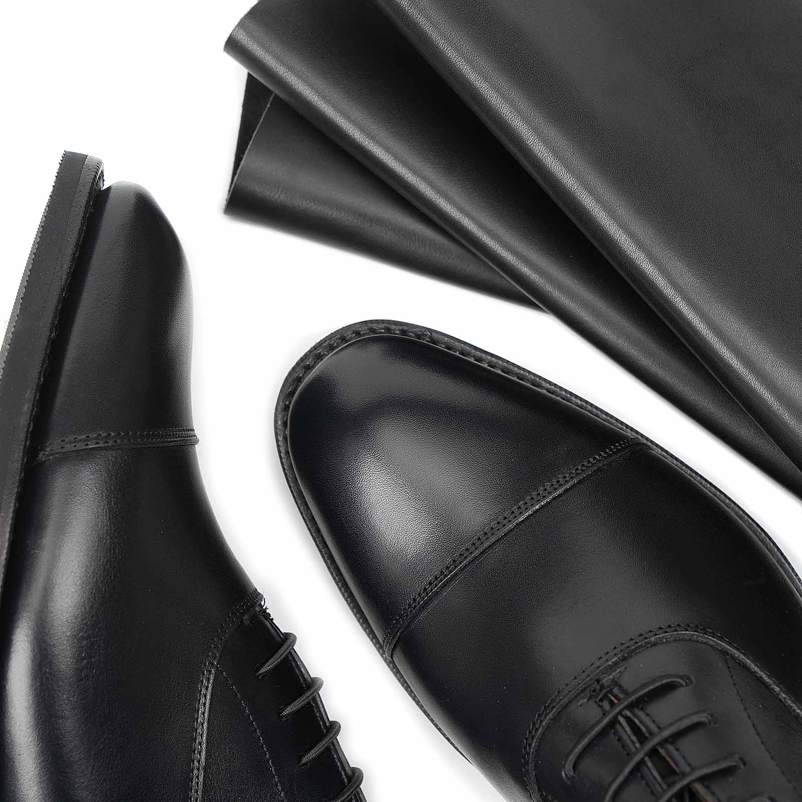 514150 - BLACK SILKCALF - E – Meermin Shoes - North America